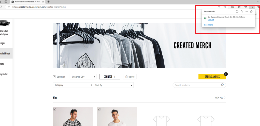 How to export your products using Universal CSV